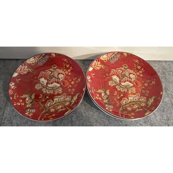 222 Fifth | Dining | 4 Vintage 222 Fifth Gabrielle Red Appetizer Plates ...